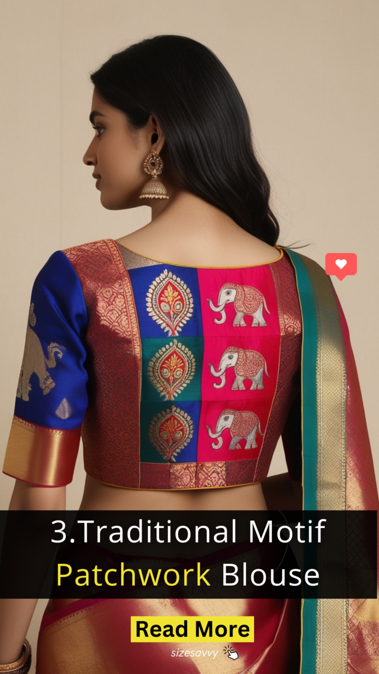 Top 7+ Patch Work Blouse Designs for Saree in 2024 - SizeSavvy